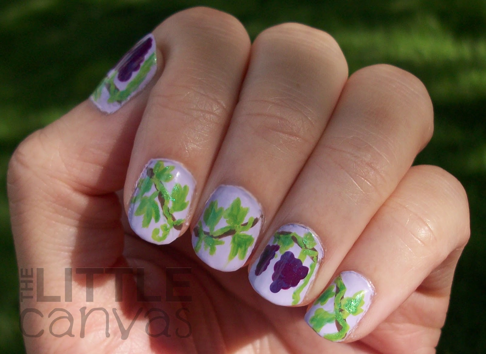 31 Day Challenge - Day 6 - Violet Nails - Grape Nail Art - The Little ...