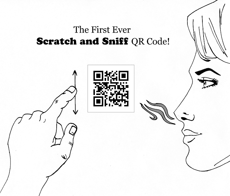 Morgan Cartoons: First Ever Scratch and Sniff QR Code!