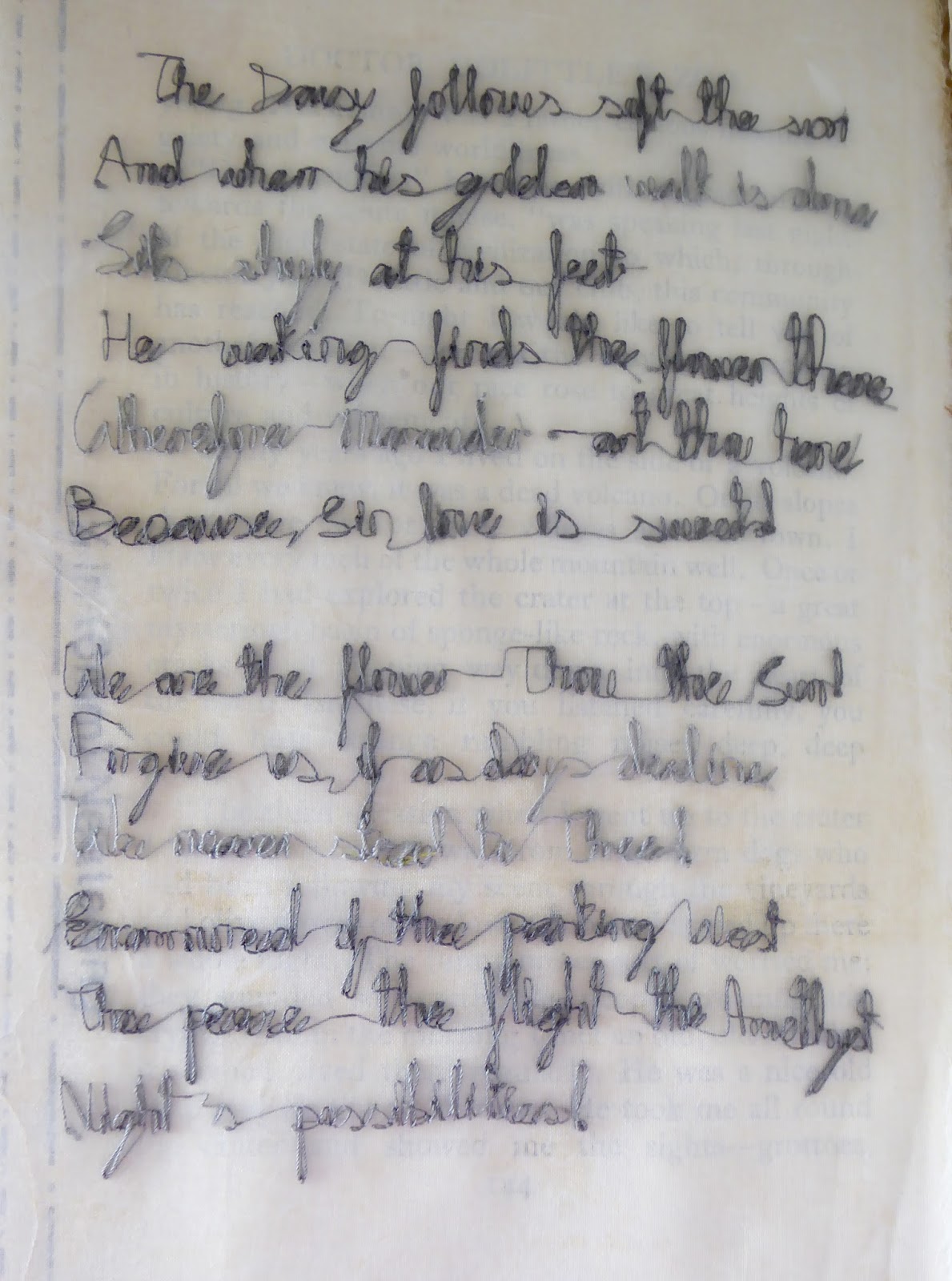 I Love a Good Poem - Libby Smith - East Anglian Stitch Textiles