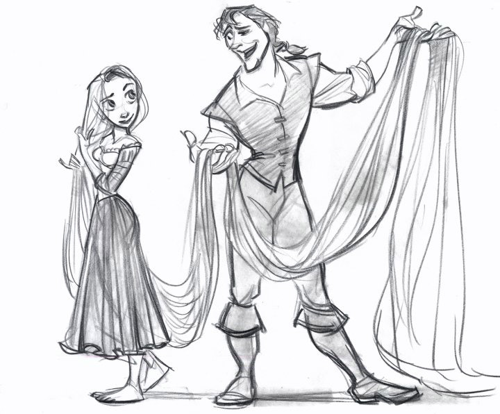 Living Lines Library: Tangled (2010) - Characters: Rapunzel & Flynn