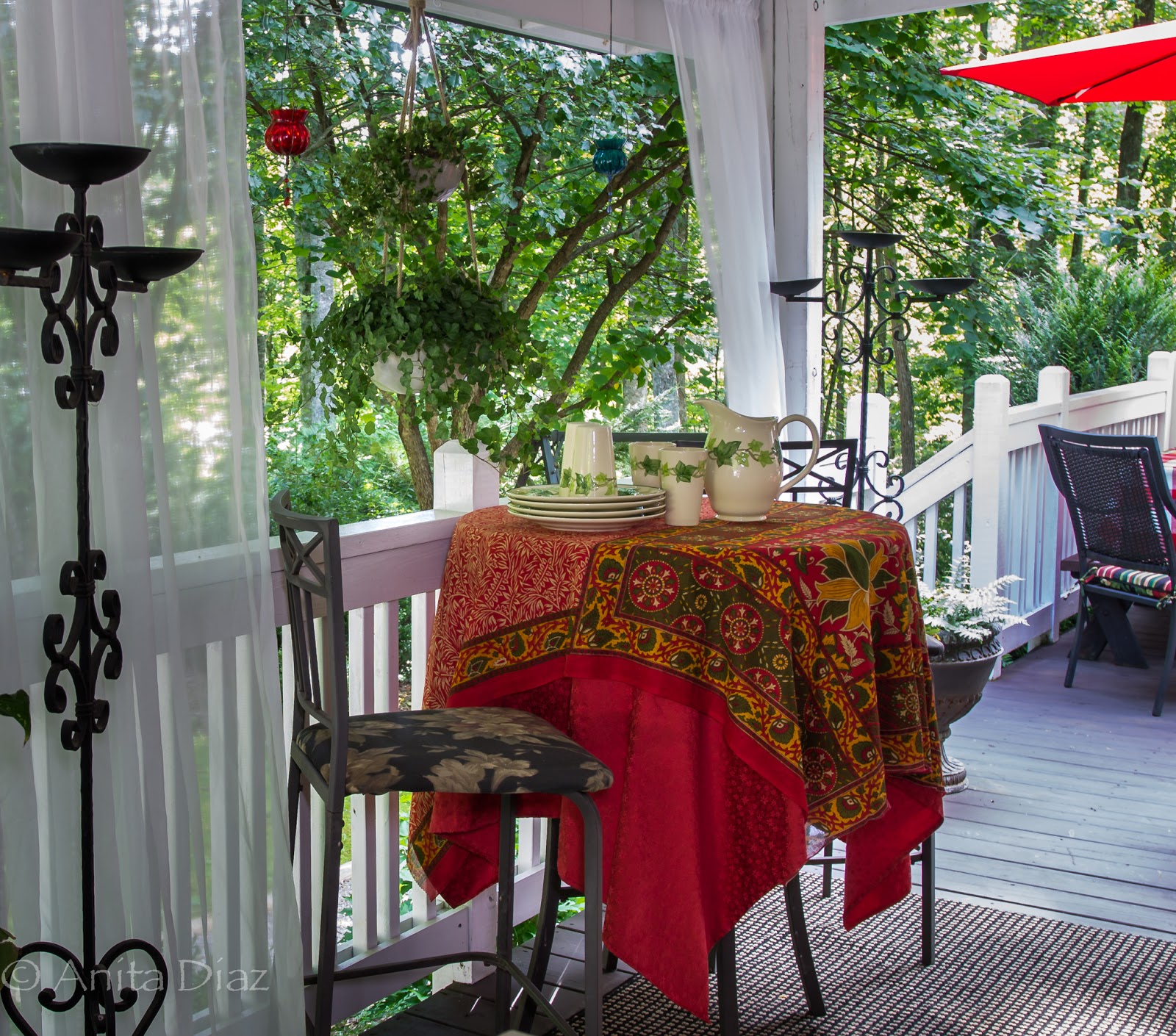 Summer back porch - Whispering Pines Homestead