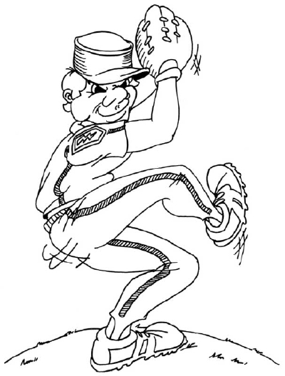 Cartoon Pictures: How to Draw a Baseball Pitcher's Windup Cartoon