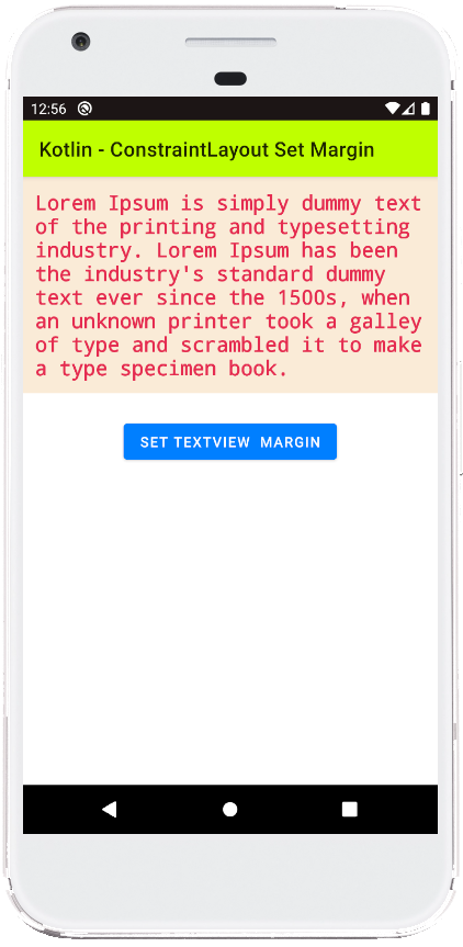 Android Kotlin Constraintlayout Set Margin Programmatically