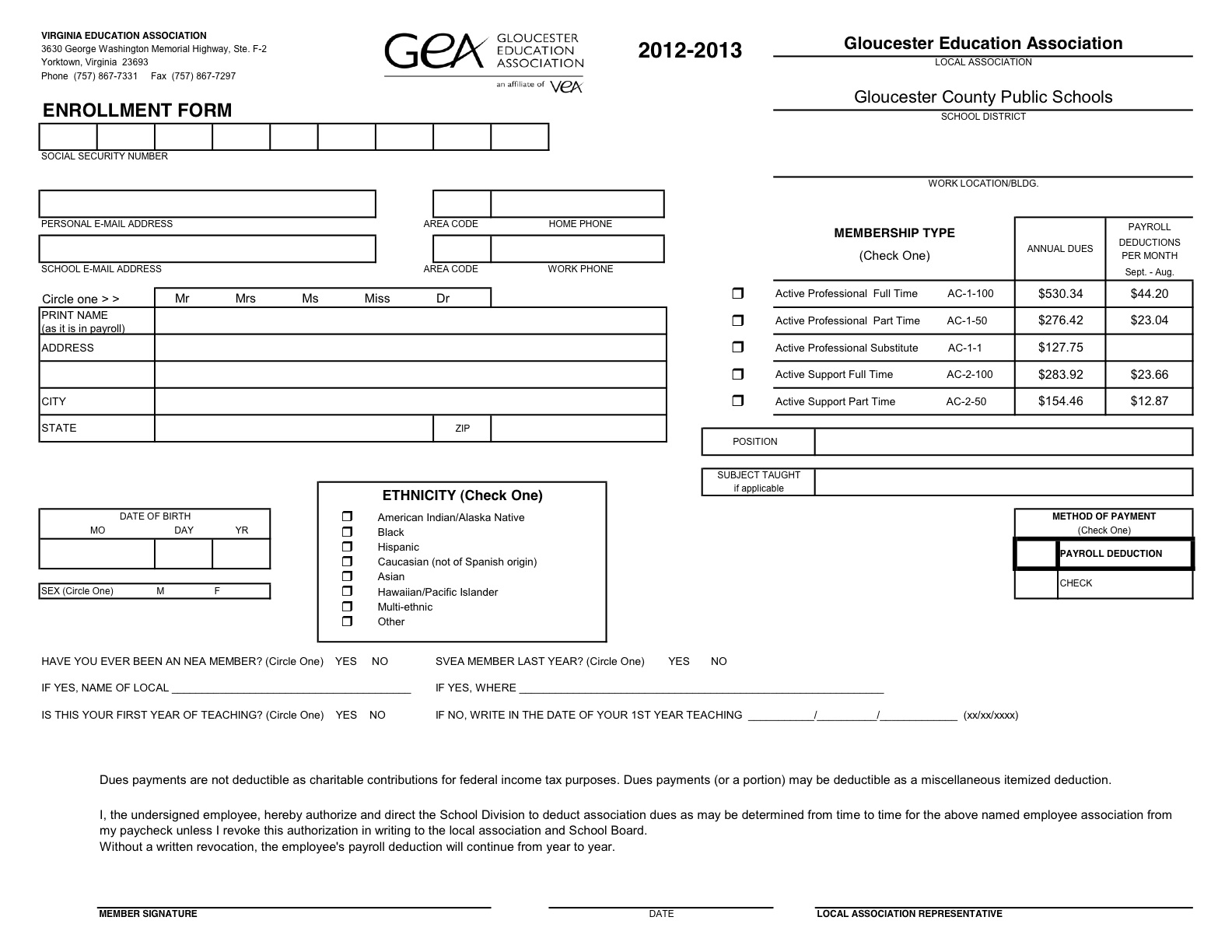 Gloucester Education Association: Join GEA!