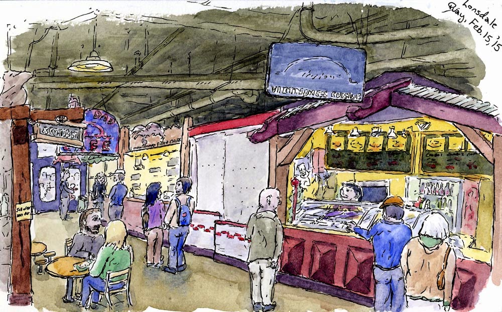 Dave Huggard Drawings: Busy places