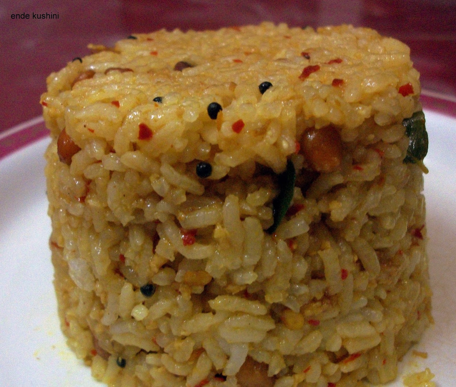 Ende Kushini: Karnataka Tamarind Rice