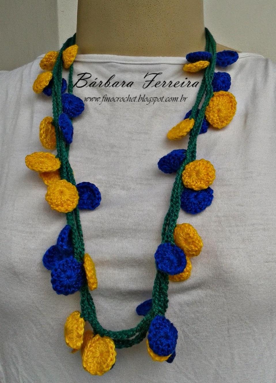 Fino Crochet: COLARES DO BRASIL EM CROCHÊ