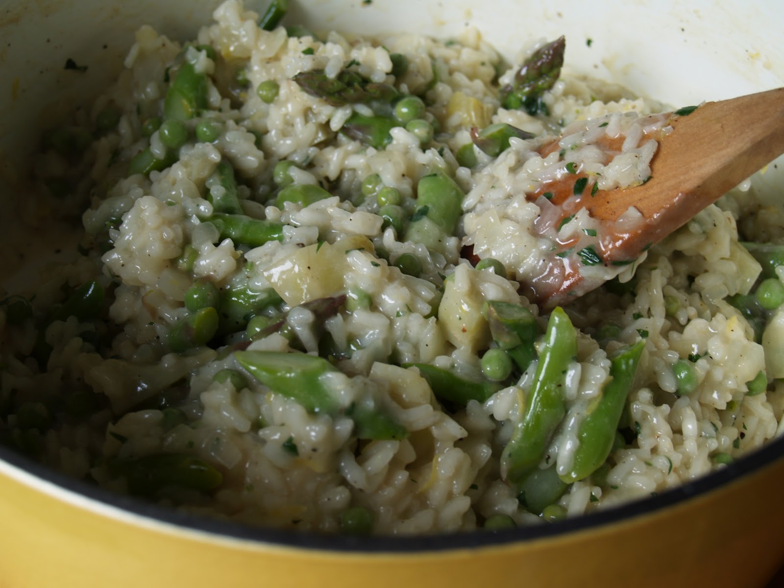 Persimmon and Peach: Spring Risotto