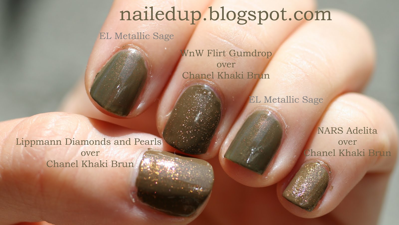 Nailed.: Estee Lauder Metallic Sage Mega Comparison Post
