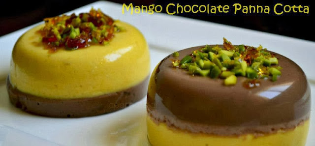 Layered Panna Cotta topped with Pistachio Praline ~ Flavors N Colors