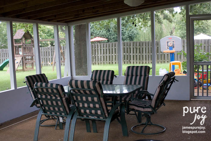 Trendy TreeHouse: DIY screened patio