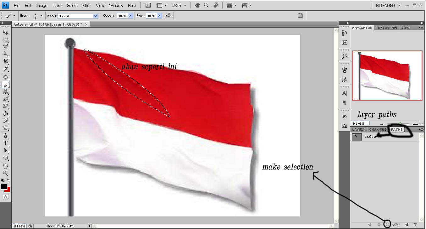 Catatan Harian Pangeran Kodok: Membuat Bendera Dengan Adobe Photoshop