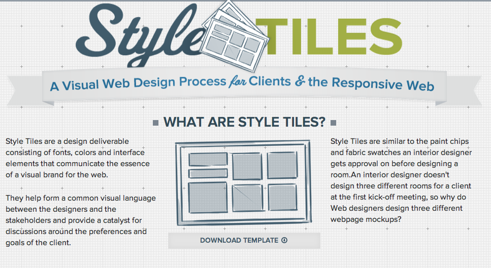 Style Tiles - A Visual Web Design Process for Clients & the Responsive Web