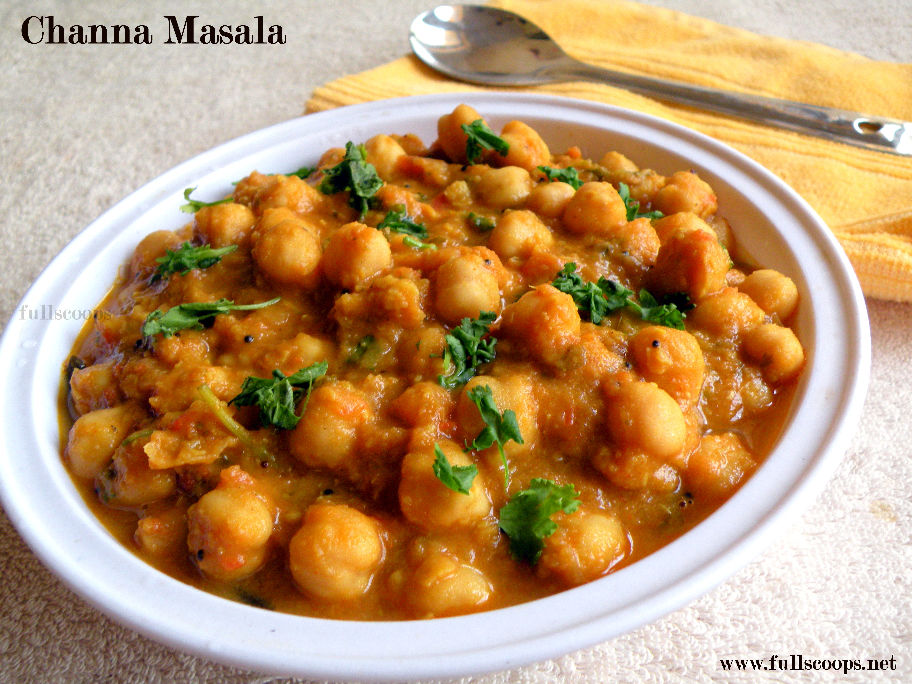 Chole Masala / Channa Masala without Coconut ~ Full Scoops - A food ...