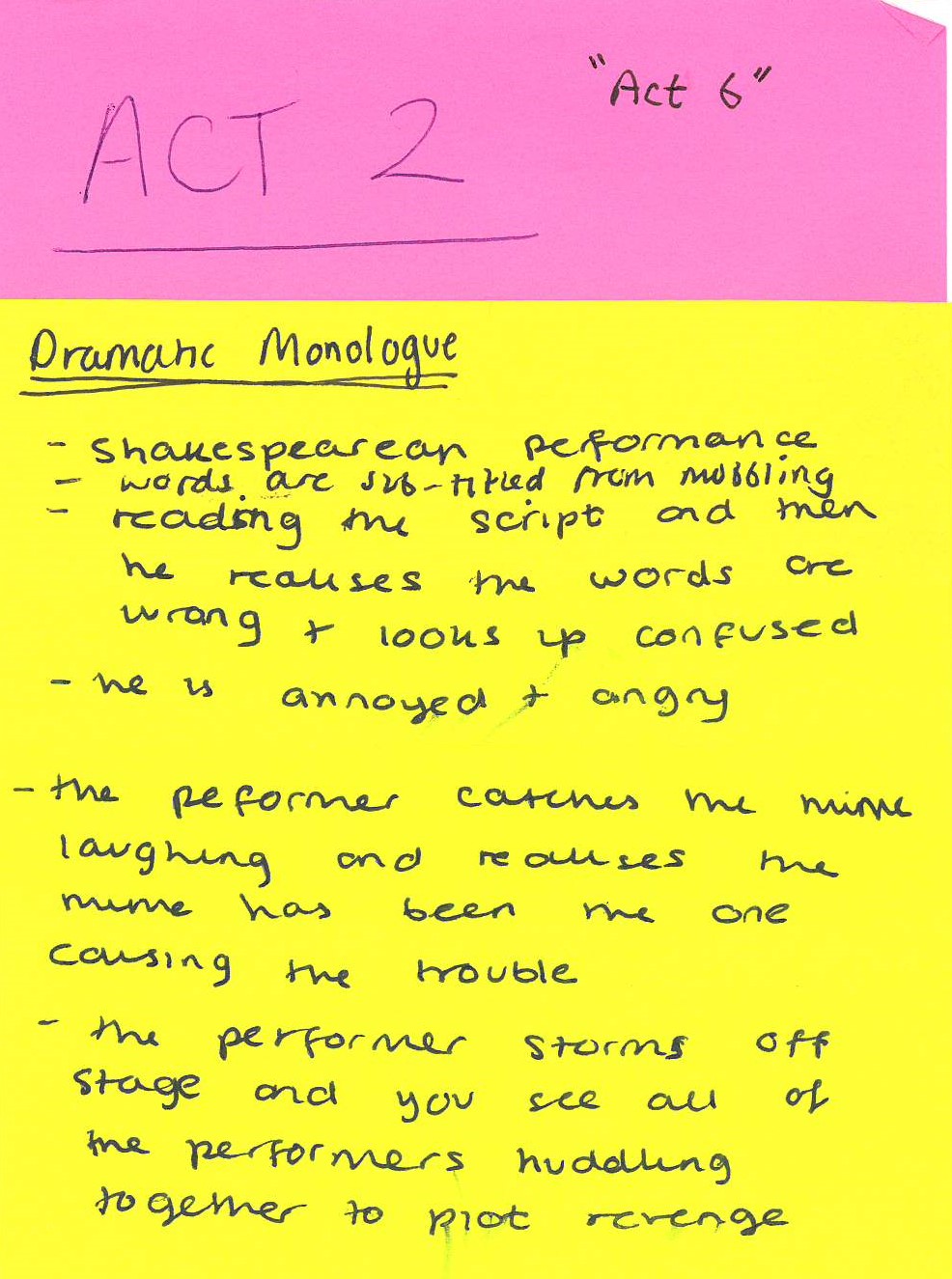 Post-it Note Storyboard Plan