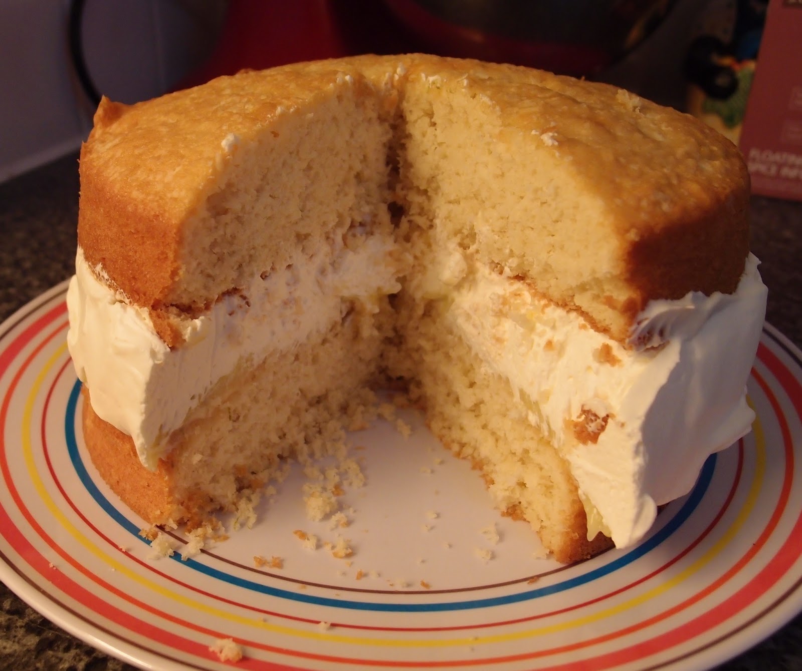 The Caked Crusader: Coconut sponge with lime curd