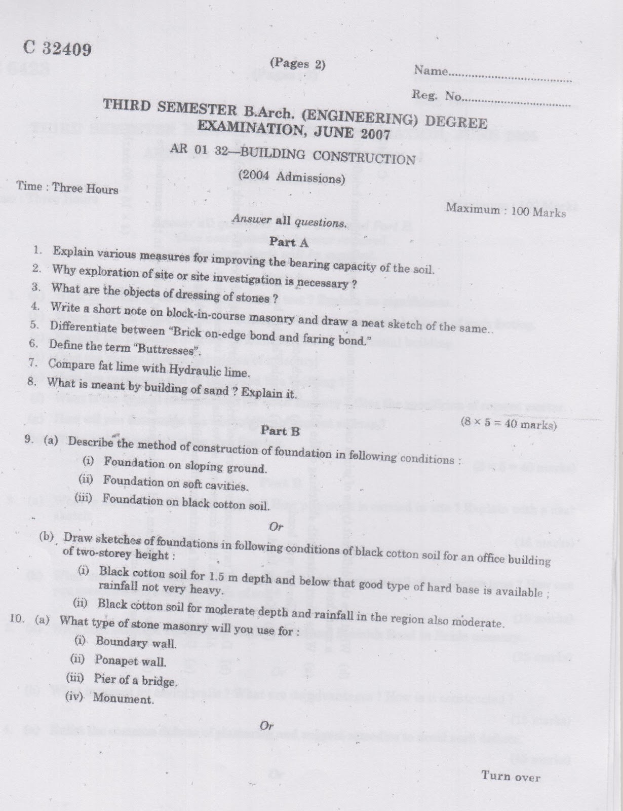 DG COLLEGE LIBRARY: QUESTION PAPER