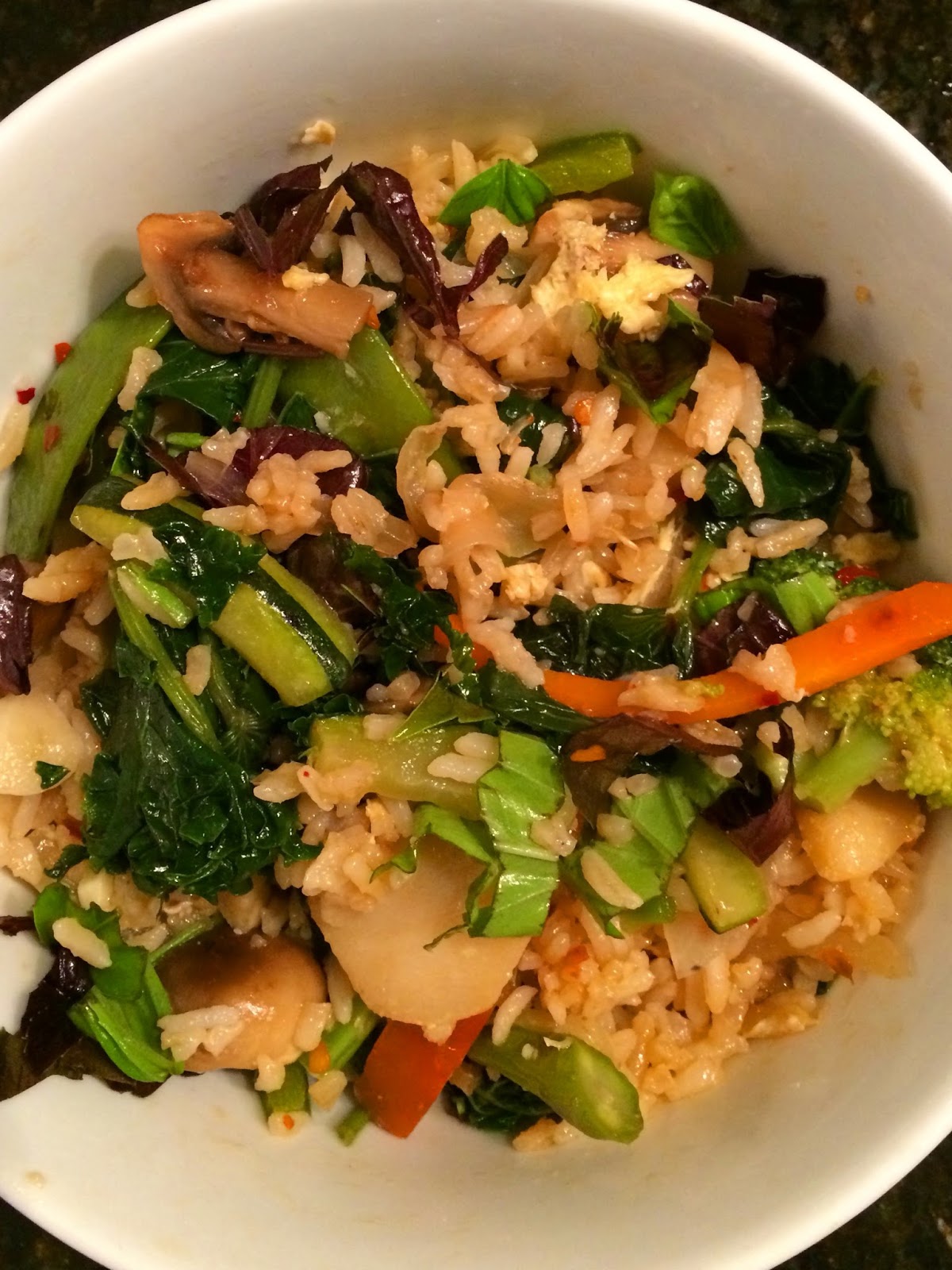 A Midlife Regeneration: Double Basil Fried Rice