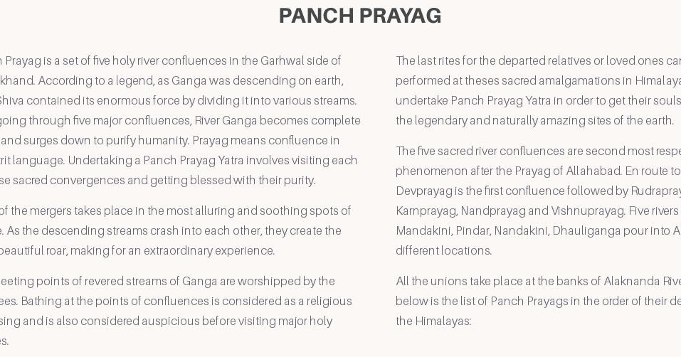 Panch Prayag (Sanskrit: पंच-प्रयाग Pañca prayāga) is an expression in ...
