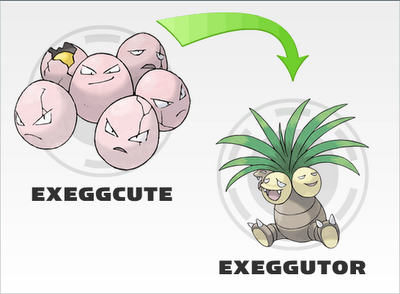 POKEMONS: EXEGGCUTE EVOLUÇÃO