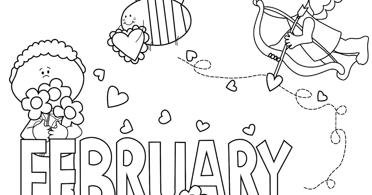 FREE HOMESCHOOLING RESOURCE!!! Valentines Day February Coloring Page