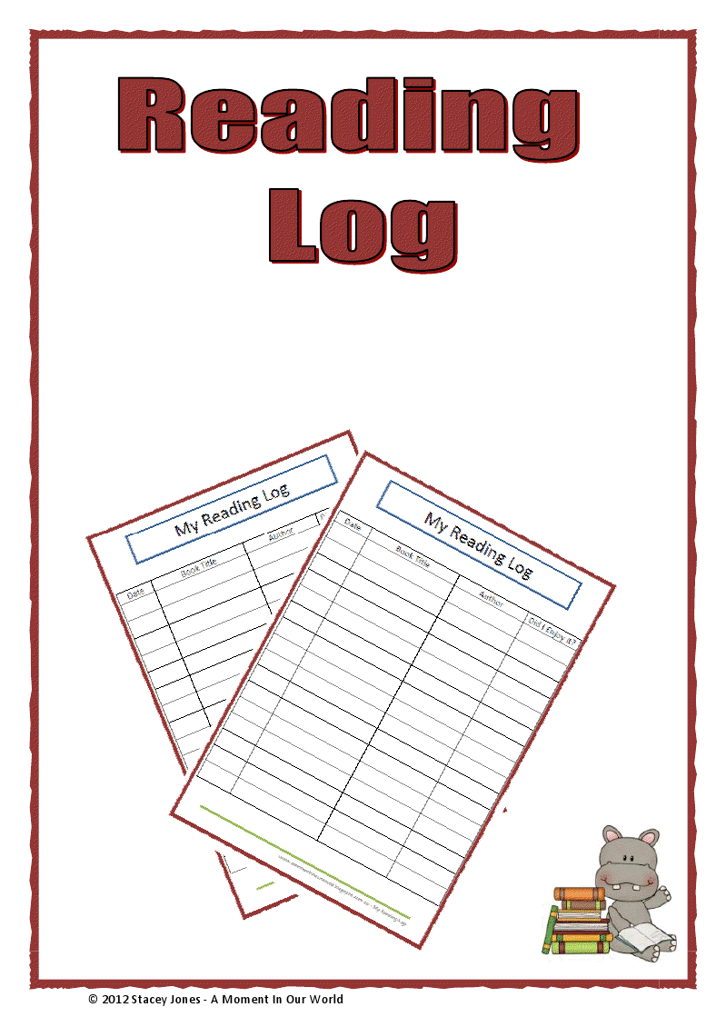 My Reading Log Free Printable - Simple Living. Creative Learning