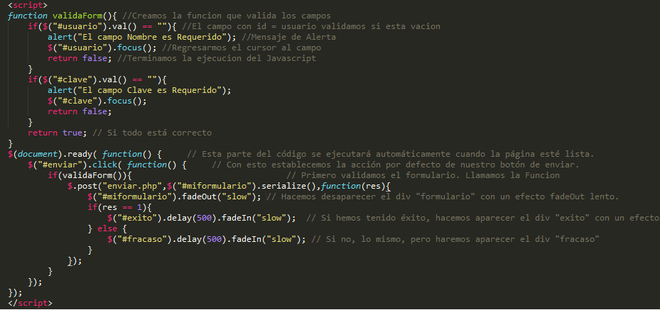 Tutoriales PHP, MySQL y jQuery
