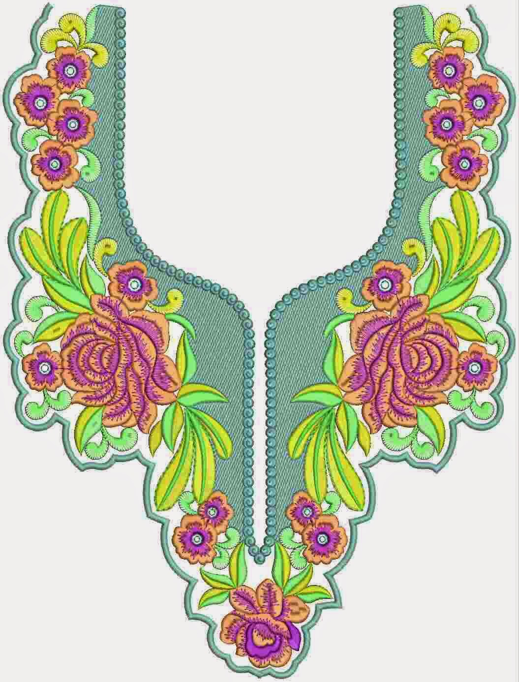 EmbDesignTube: Religious Clothing Neck Embroidery Designs