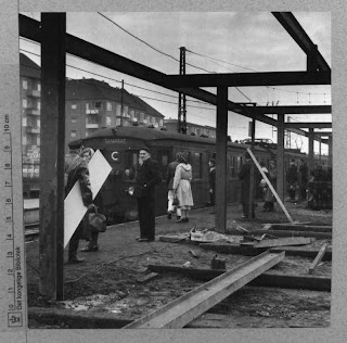 Valby og København, før og nu: S-tog Valby Station 1950 - Gamle perron