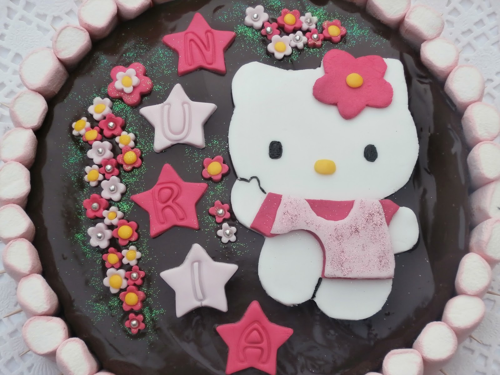 Las recetillas de Isa: Pastel Hello Kitty