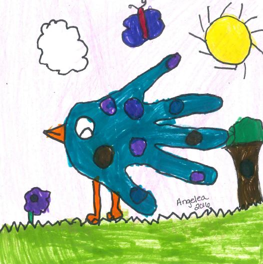 Haen Art Kingdom: 1st Grade Hand Print Birds