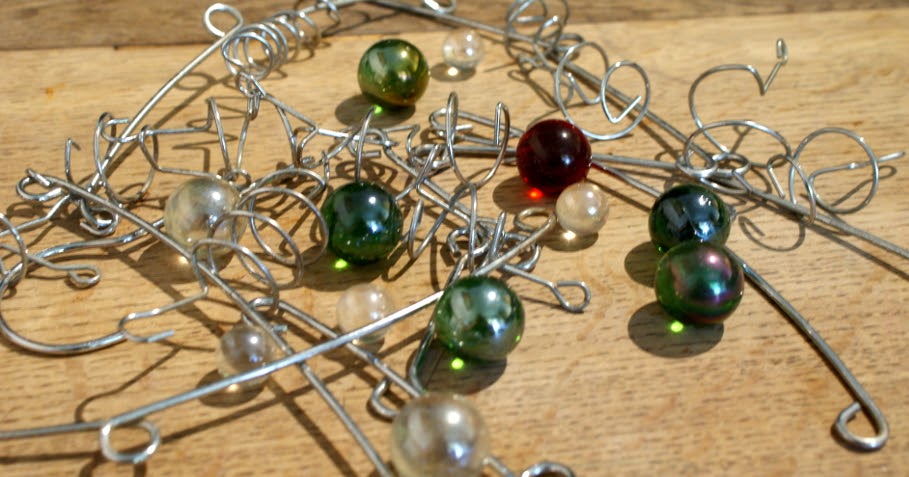 lightly enchanted: Glass Ball and Wire Cane Tops