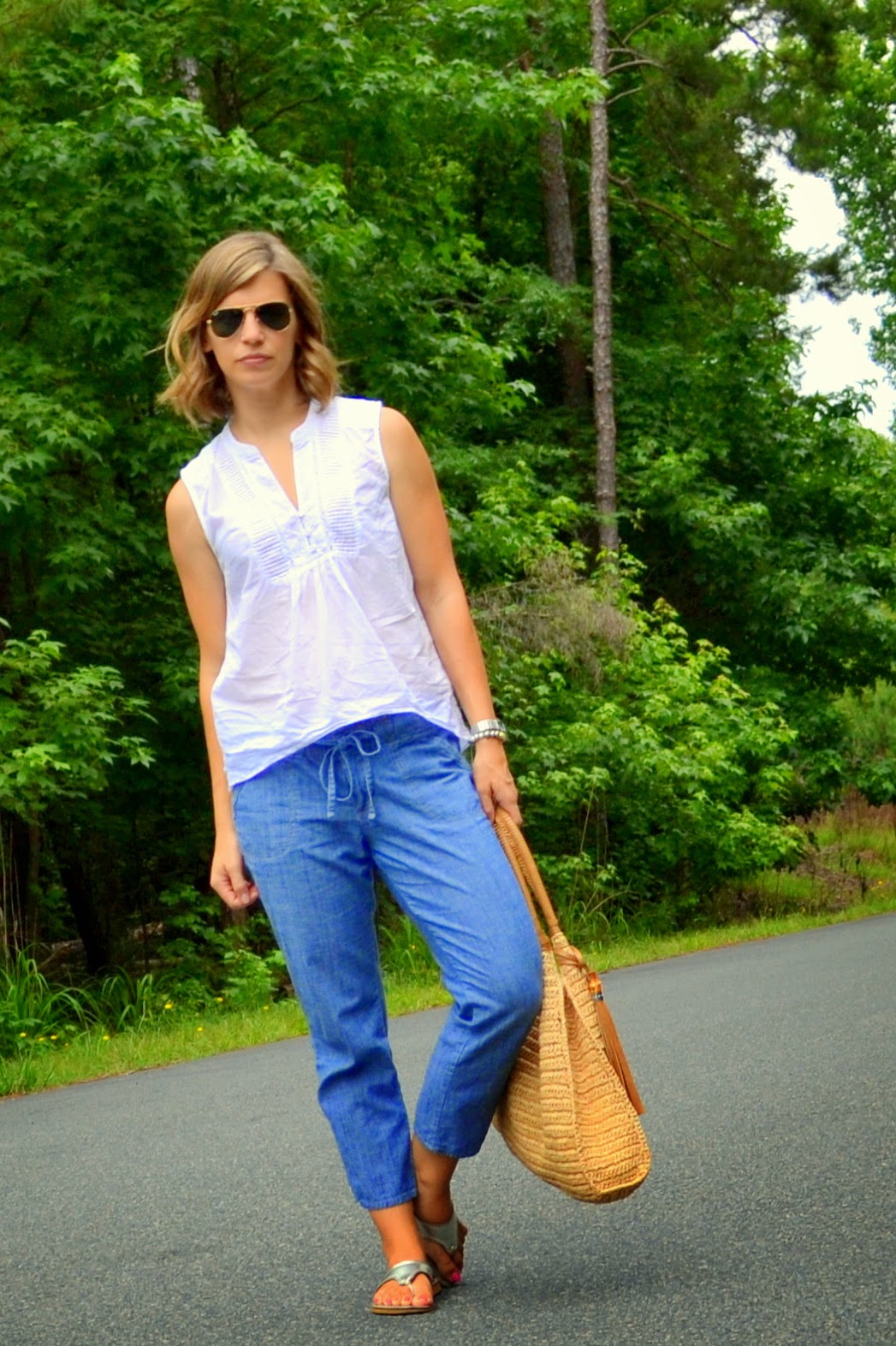Convenient Style by Brooke: Chambray Pants