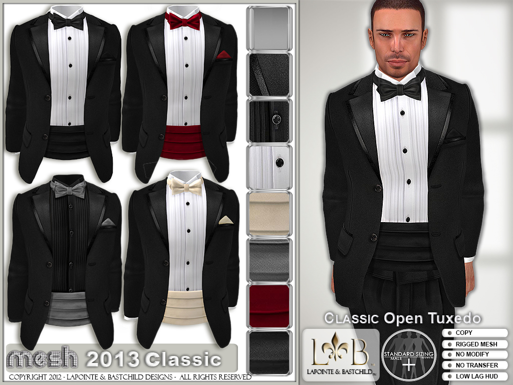 LAPOINTE AND BASTCHILD: New! Mesh 2013 Classic Bow Tie Tuxedo - Open ...
