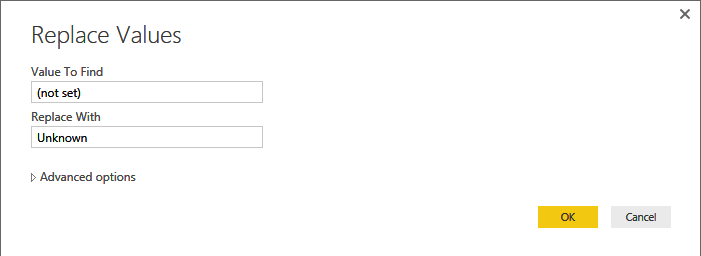 Realized Design: Power BI - Replacing Values using the Query Editor