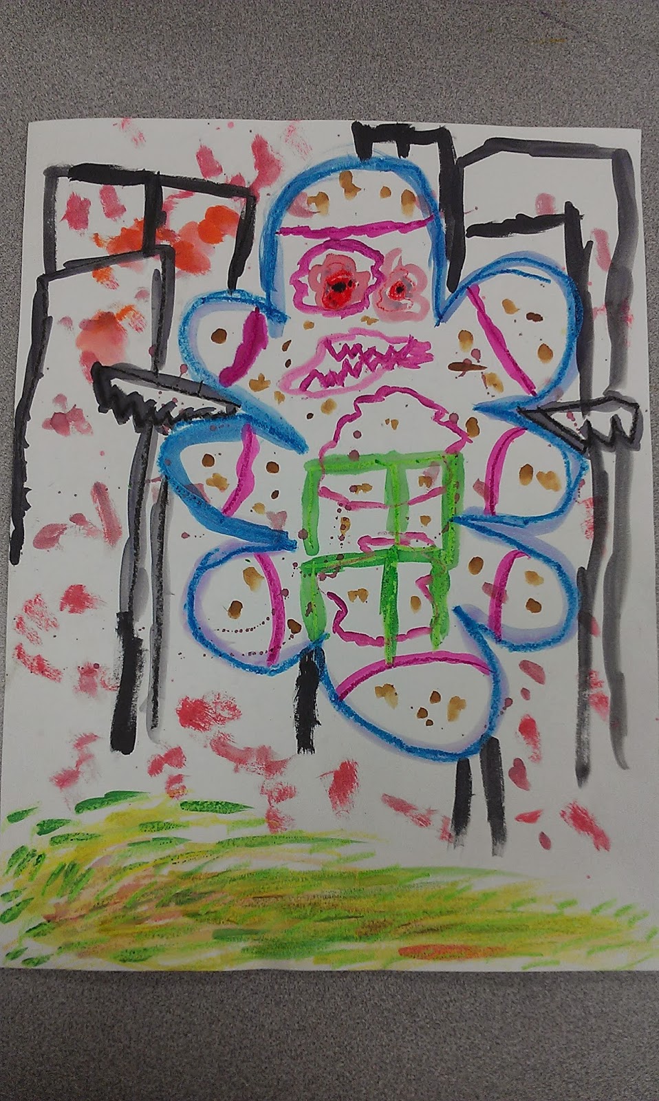 ARTsome! Elementary Art: 4th Grade- Organic Shape Monsters!