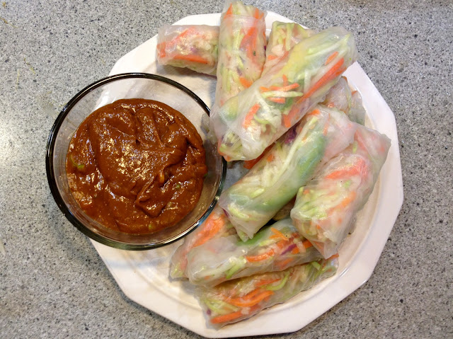 Gourmet Taste for the College Buds: Easy Spring Rolls w/ Peanut Hoisin ...