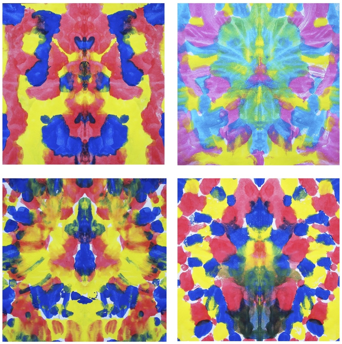 The Rolling Artroom: Folded Paper Monoprints 1-3 Grade