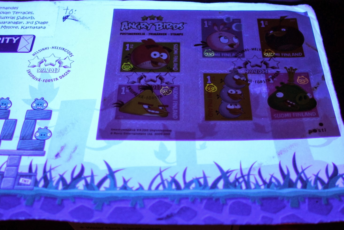 My Postage Stamps Collection: Angry Birds on Cover - Finland