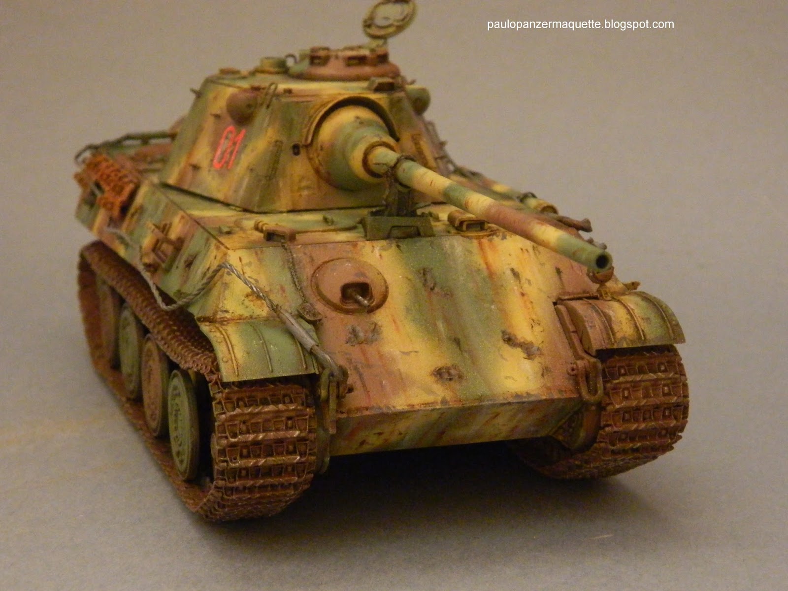 PAULO PANZER MODELLING: PANTHER F (Etape patine) Dragon smart kit réf ...