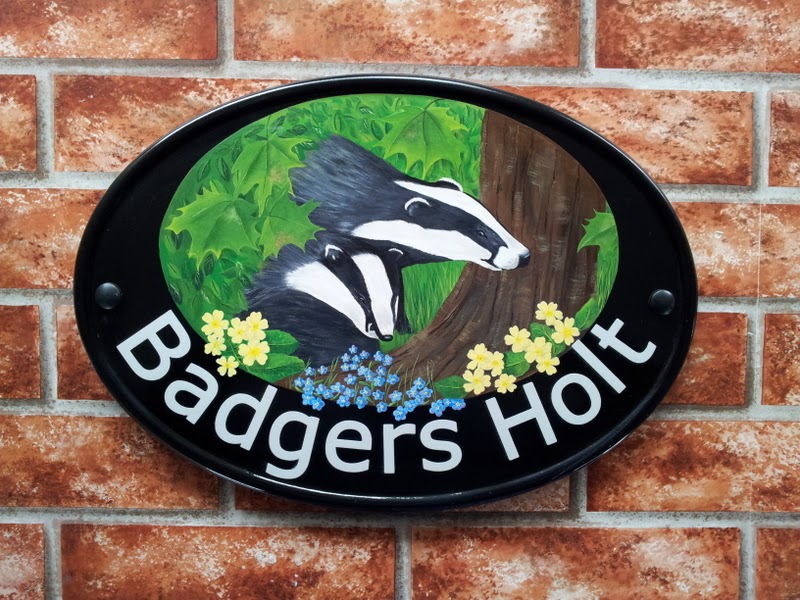 Pictorial House Signs from Yoursigns Ltd: Badgers Holt House Name Sign