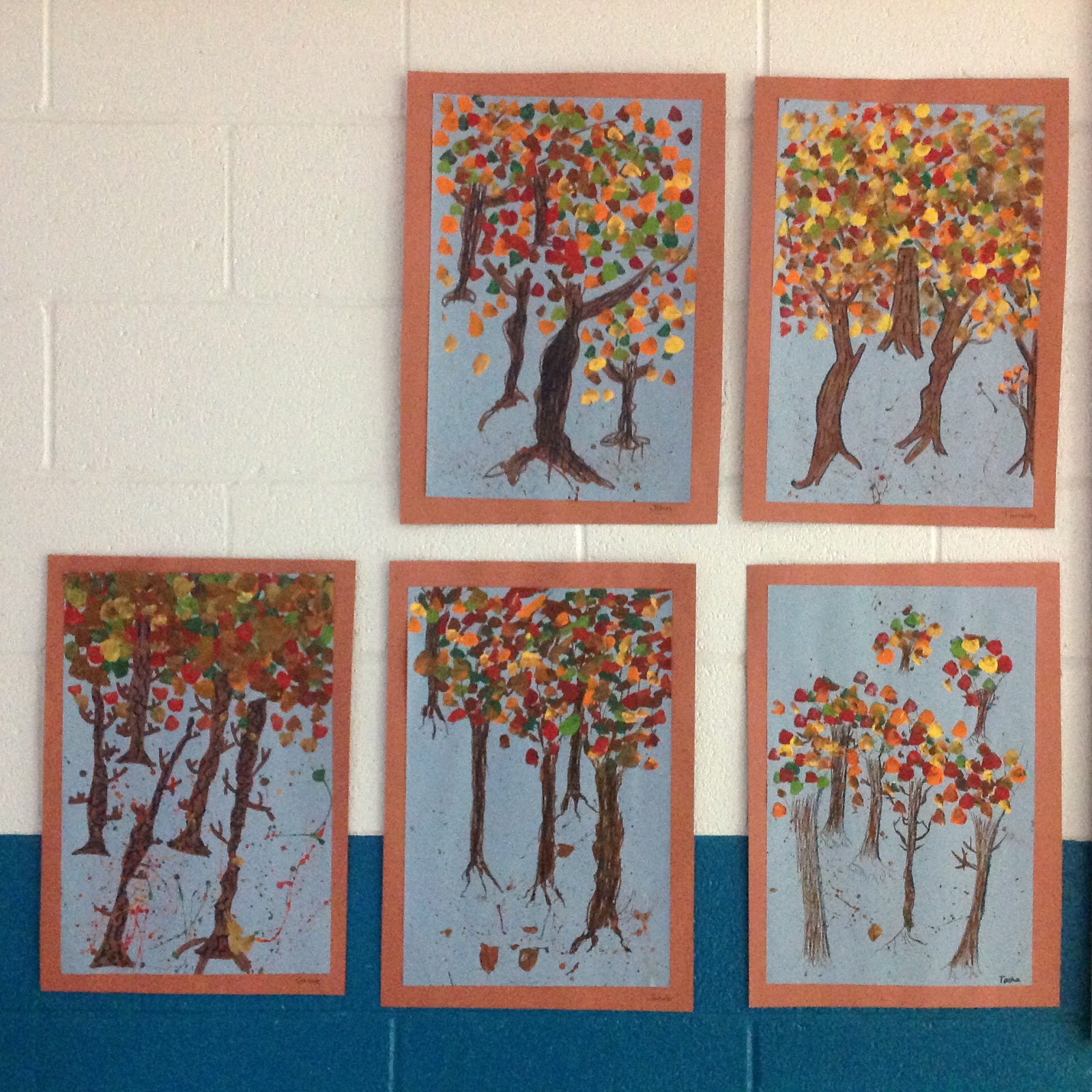 Mrs. Garber's Gallery: Grade 5 Fall Foliage Paintings