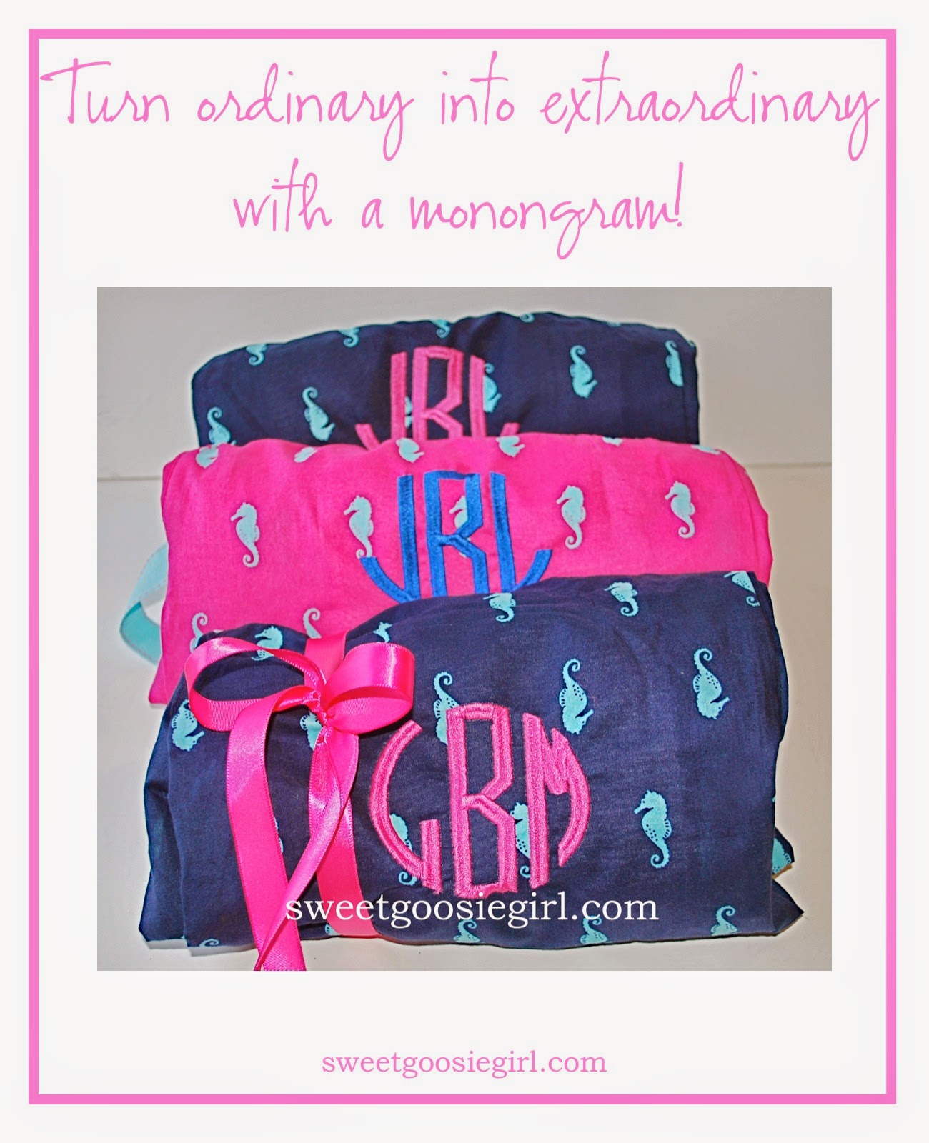 Sweet Goosie Girl: Monogrammed Pajamas