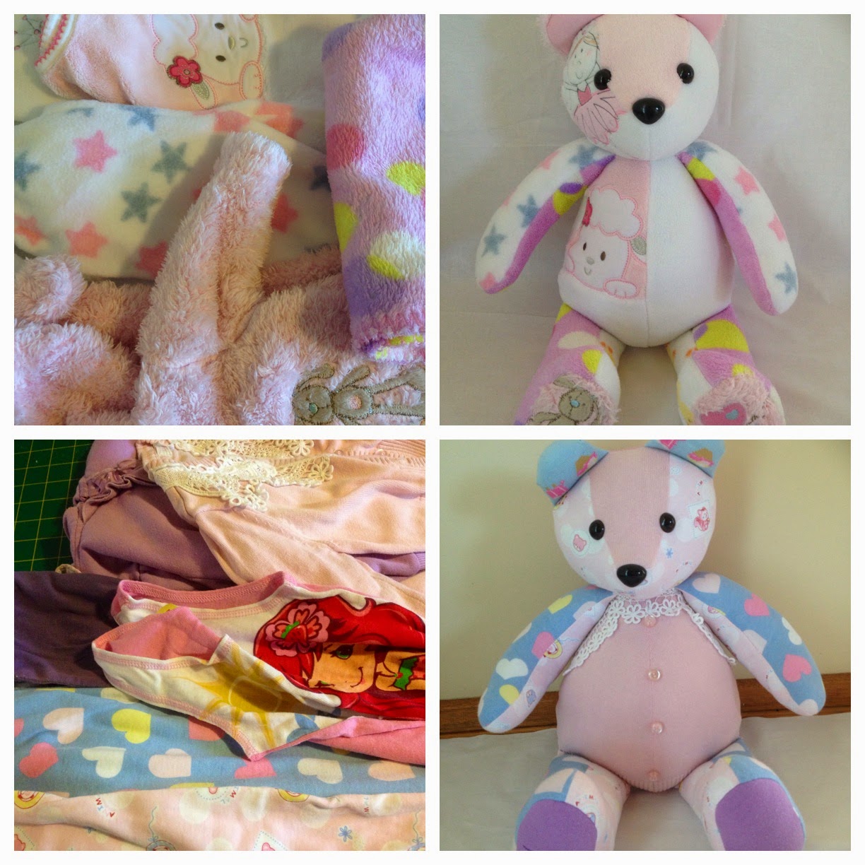 Bubbles and Bibs: Memory quilts,bears and pillows
