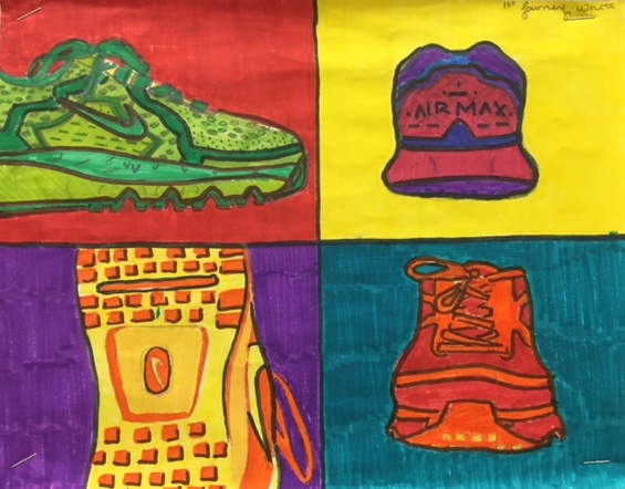 Mrs. Nhu's Oakdale Art Class: Pop Art Shoes