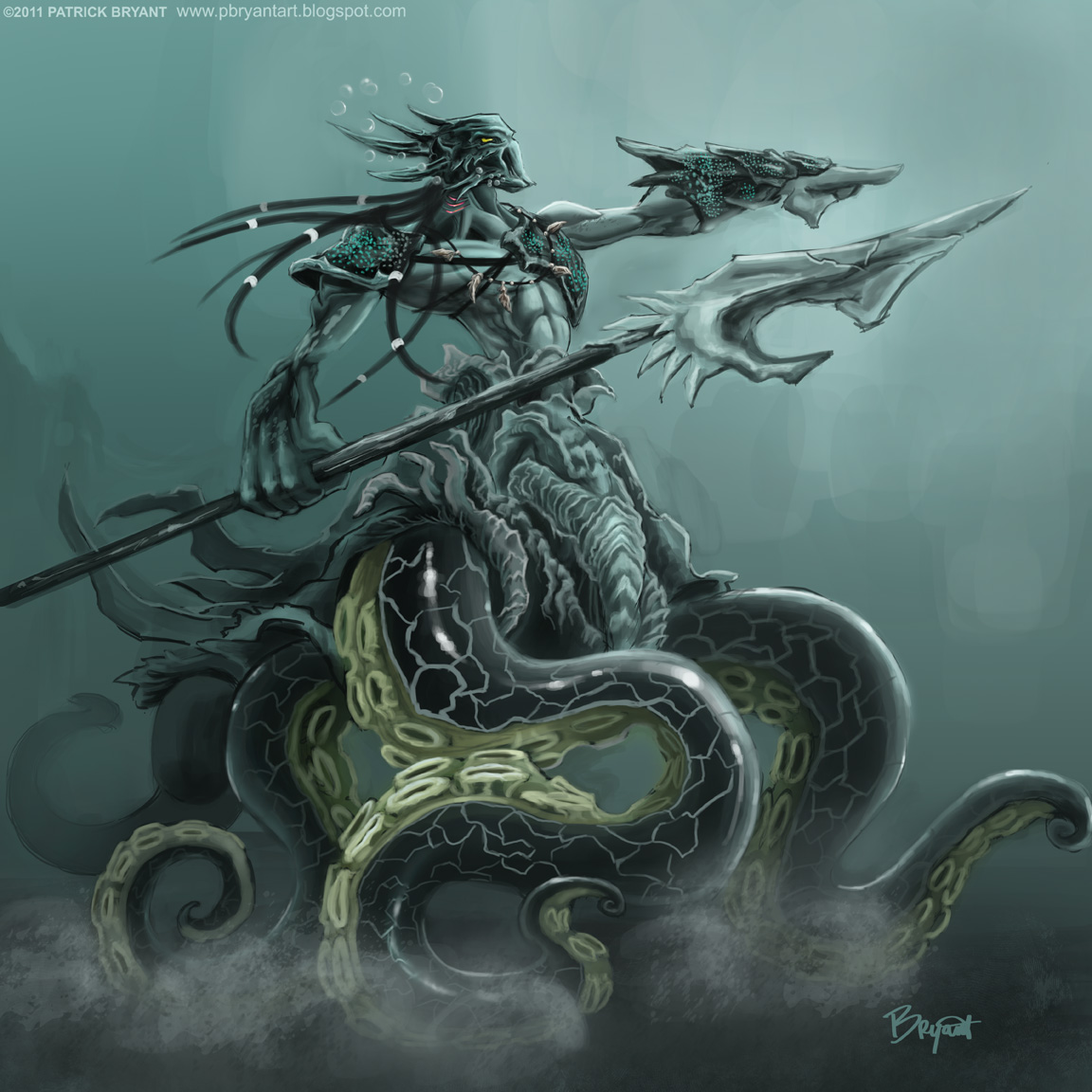 Patrick Bryant Art Gallery: Sea Creature w/Process and Video