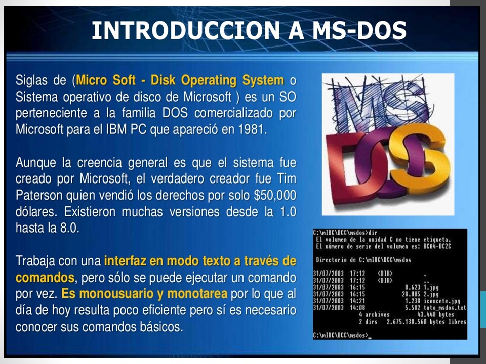 SiSt£M@s 0p£Rªti¥Os: Introducción a MS-DOS