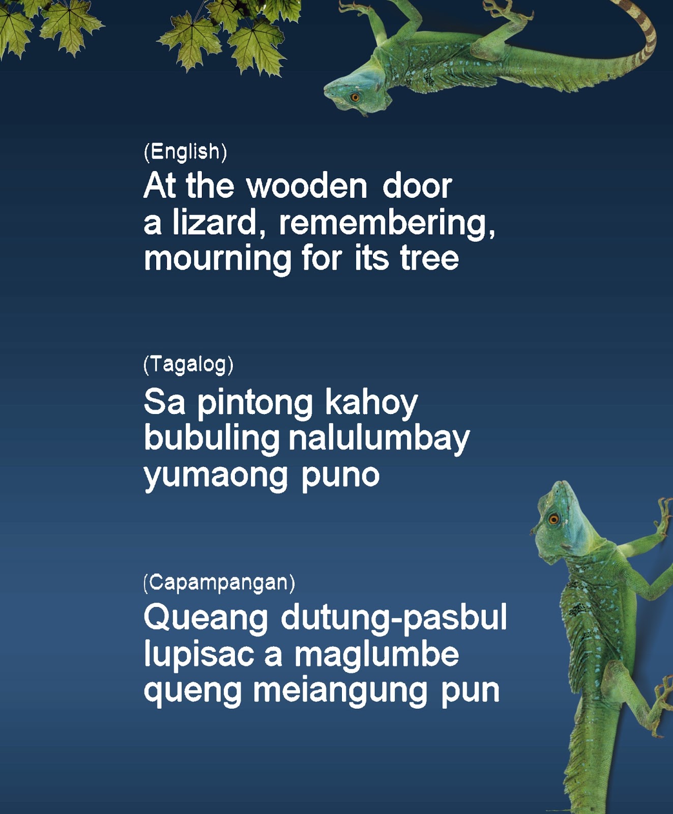 Project 365 + 1: papa osmubal's haiku in 3 languages (after andrew ...