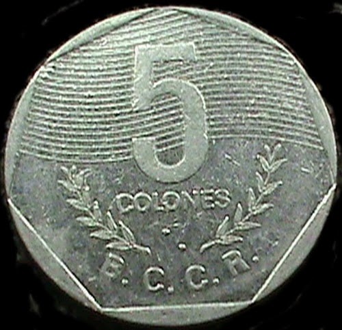 Monedas de México y el Mundo: Costa Rica: 5 Colones de 1983