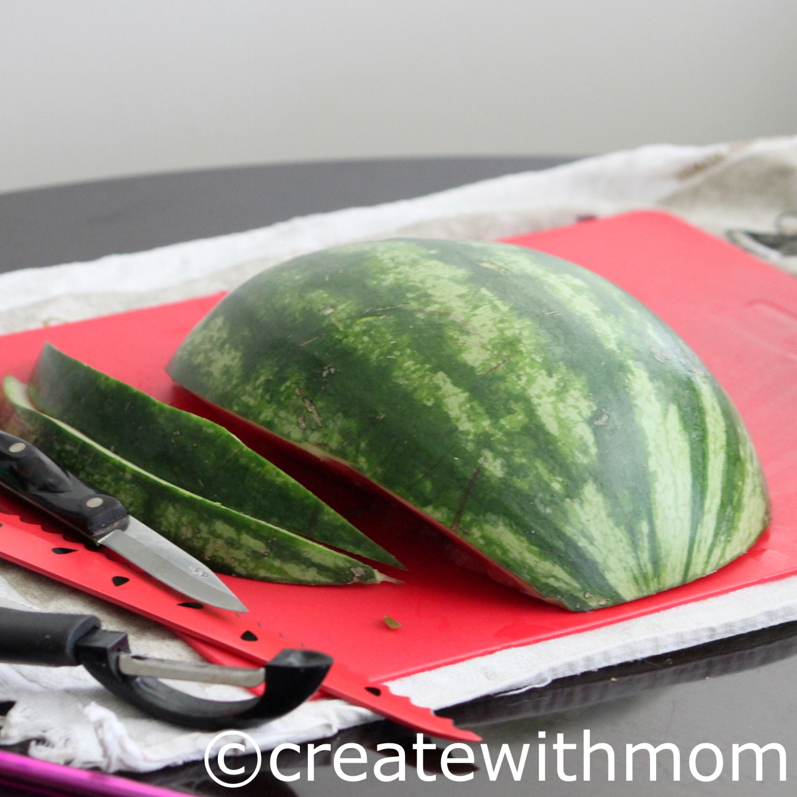 Create With Mom: Watermelon helicopter and salad